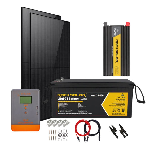 2000W 24V Off-Grid Solar Kit | House & Cabin Energy Solution ...